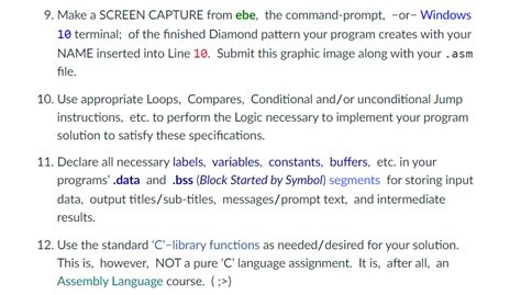X64 Windows Assembly Language Diamond Name Program