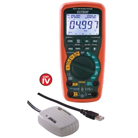 EXTECH EX Function Wireless True RMS Industrial MultiMeter Datalogger IP Waterproof