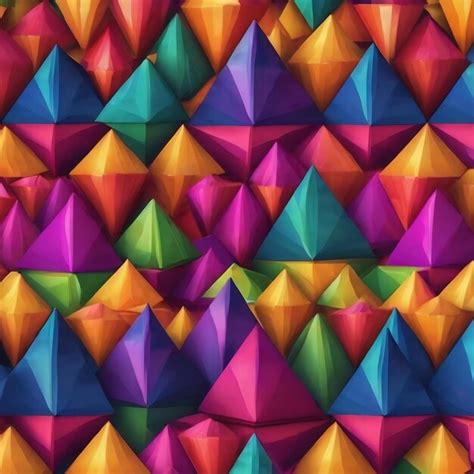 Premium Photo Repeating Pattern With Rotated Pyramids