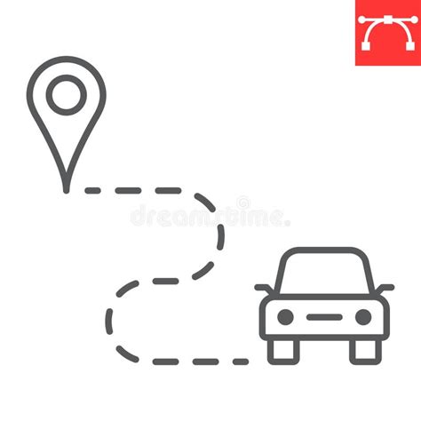 Car Route Line Icon Stock Vector Illustration Of Navigation 296156939