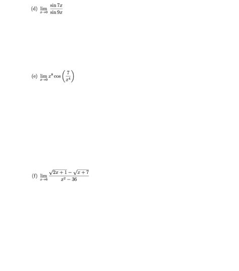 Solved 5 22 Marks Evaluate The Limit If It Exists Do