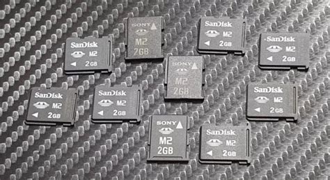 X10 2 GB M2 Micro Memory Stick Card Joblot Bundle SD Sandisk Sony Data ...