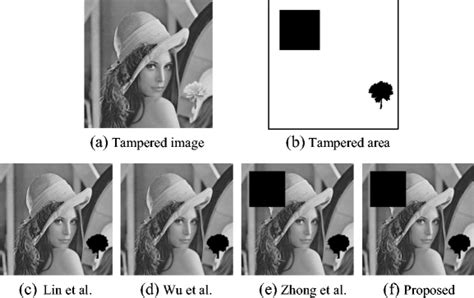 Tamper Detection Results For Different Methods Download Scientific Diagram