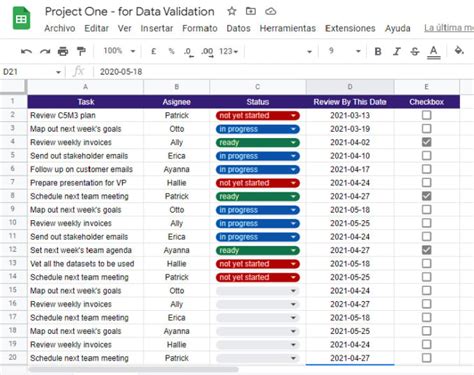 Do Checkboxes And Drop Down Lists In Your Spreadsheet By Andrea Data Fiverr