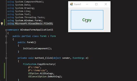 Winforms Use Windows Native Copy And Move Progress Bar From C Windows Form App Stack Overflow