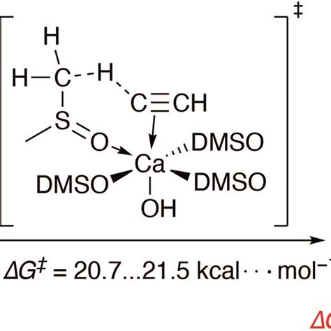 The Unfavorable Process Of The Hcc⁻ Protonation By A Dmso Molecule From Download Scientific