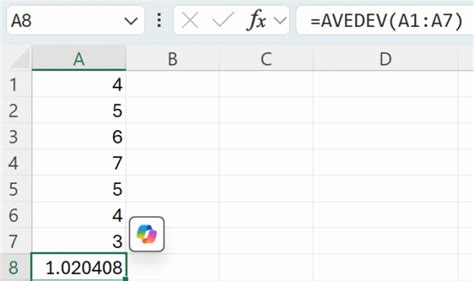 Excel Function Avedev Data Empower The Data Matrix