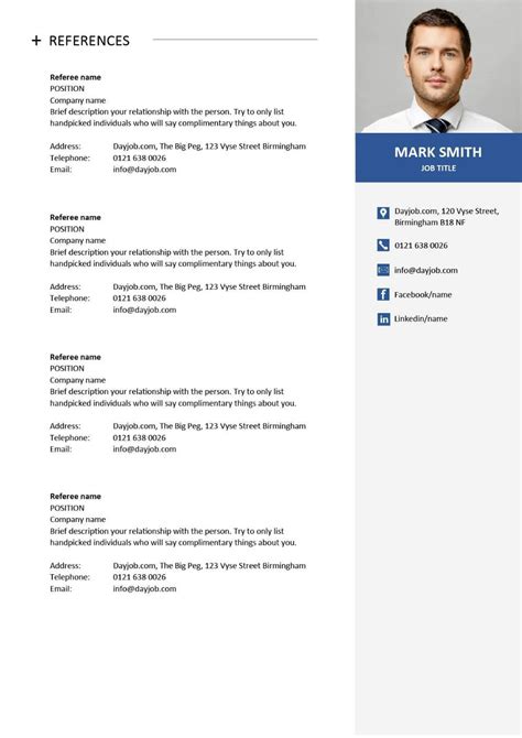 References For Resume Sample