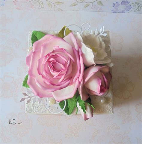 Exploding Box Roses Foamiran Handmade Paper Flowers Diy Paper Flower Wall Decor Paper Flowers