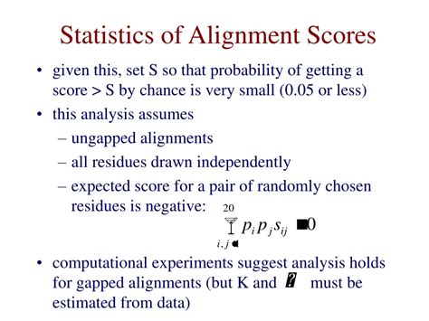 Ppt Substitution Matrices And Alignment Statistics Powerpoint