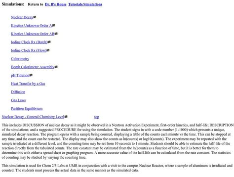 Chemistry Tutorials And Simulations Website For 9th 10th Grade