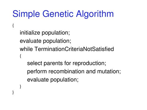 PPT Genetic Algorithms And Genetic Programming PowerPoint Presentation ID