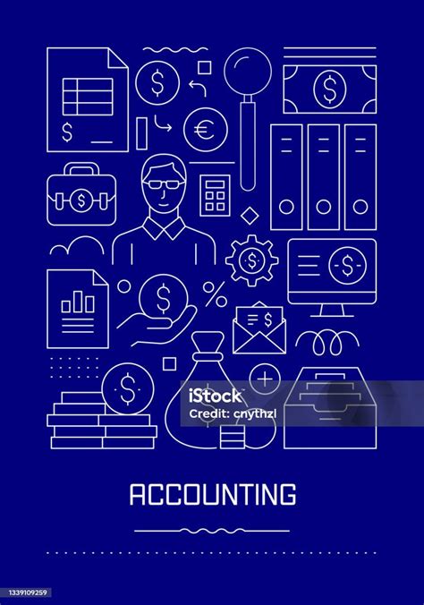 회계 관련 현대 라인 디자인 브로셔 포스터 전단지 프리젠 테이션 템플릿 벡터 일러스트 예산에 대한 스톡 벡터 아트 및 기타 이미지 예산 컴퓨터 그래픽 0명 Istock