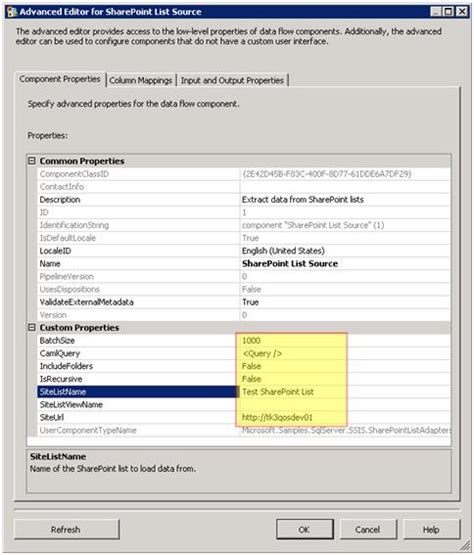 在ssis中使用sharepoint列表作为源和目标 Sharepointlistadptersetup Csdn博客