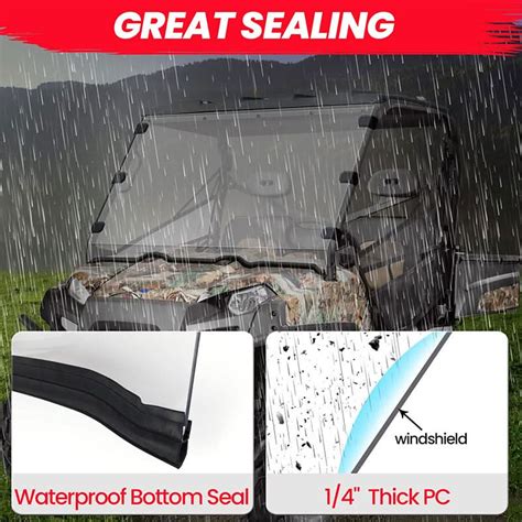 Polaris Ranger Xp 800 Scratch Resistant Full Windshield Starknightmt
