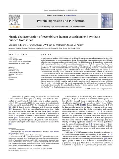 Pdf Kinetic Characterization Of Recombinant Human Acidic Mammalian
