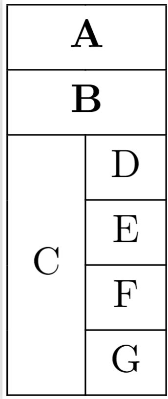 tikz pgf add row split line between cells right on multirow cell