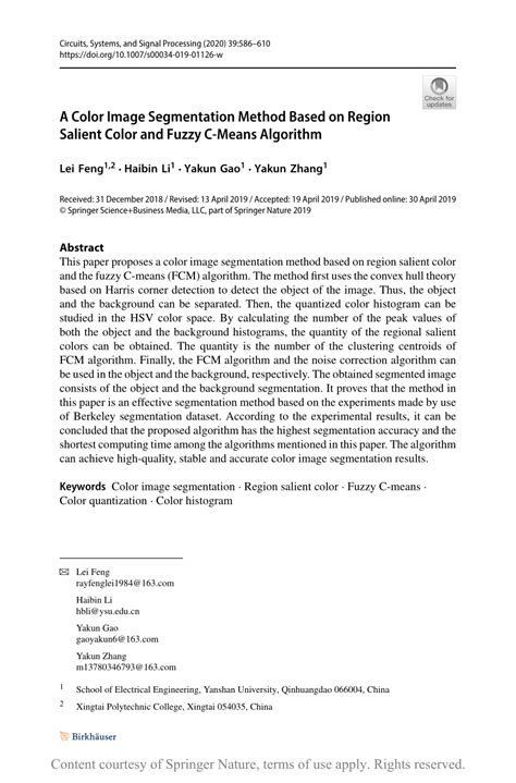 A Color Image Segmentation Method Based On Region Salient Color And