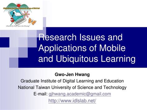 Ppt Research Issues And Applications Of Mobile And Ubiquitous Learning Powerpoint Presentation