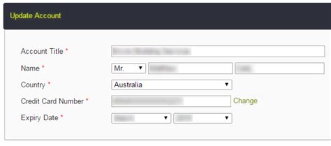 Update My Billing Information Help Centre