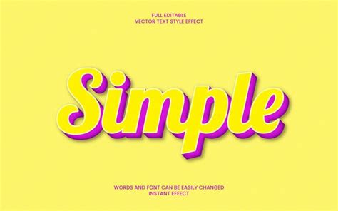 Premium Vector Simple Text Effect
