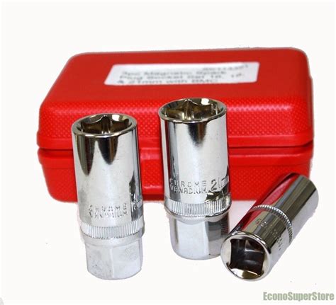 Pc Magnetic Spark Plug Socket Set Mm Dr Remove Installing Socket Econosuperstore