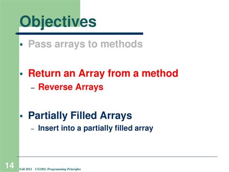 Chapter 6 Arrays Fall 2012 Cs2302 Programming Principles Ppt Download