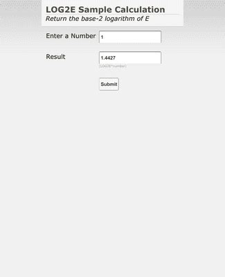 Base 2 Logarithm Of E LOG2E Calculation Form Template Jotform