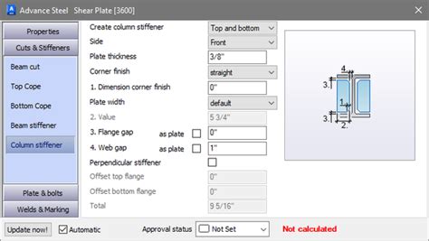 Solved Column Stiffener At Shear Plate Autodesk Community
