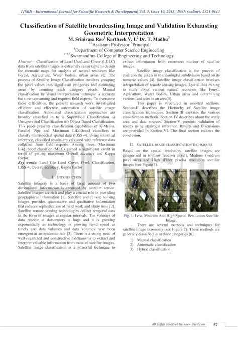 PDF Classification Of Satellite Broadcasting Image And Classification Of Satellite