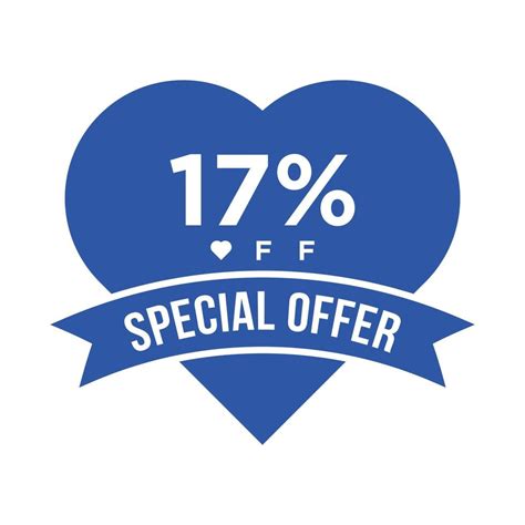 17 Percent Off Sale Discount Promotion Banner Special Offer Event