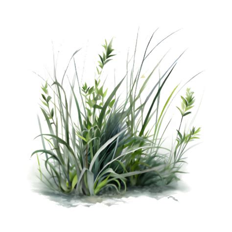 Watercolor Grass Clipart Greeny Clipart Botanical Png Files Etsy