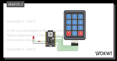 Questão 4 Lista 3 Wokwi Esp32 Stm32 Arduino Simulator