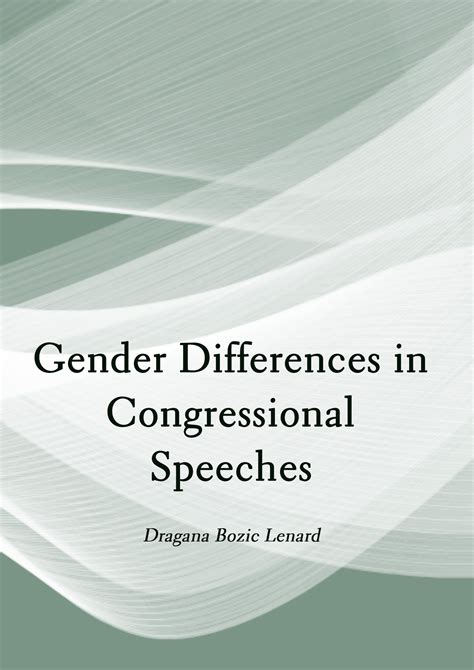 Gender Differences In Congressional Speeches Ethics Press