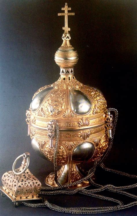 Кадило. Кострома, 1674. Серебро, чеканка, позолота. (With images)