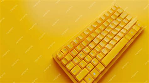 Premium Photo A Yellow Keyboard Sits On A Yellow Background The