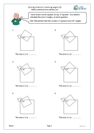 Solving Problems Involving Angles Geometry Shape For Year Age By URBrainy Com