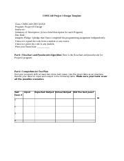 CMSC Project Design Template Docx CMSC Project Design Template Class CMSC CRN