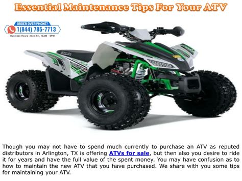PPT - Essential Maintenance Tips For Your ATV PowerPoint Presentation, free download - ID:12147250