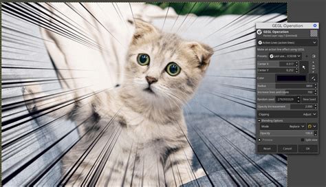 make action lines using this gimp plugin