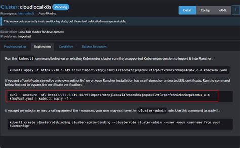 Error While Importing Cluster To Rancher Support All Things Mosip