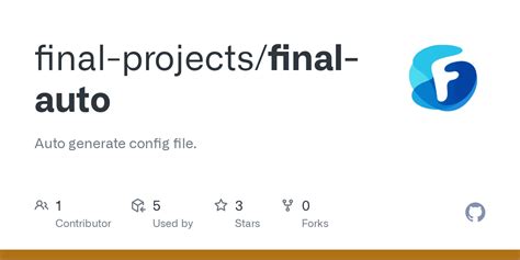 Github Final Projectsfinal Auto Auto Generate Config File