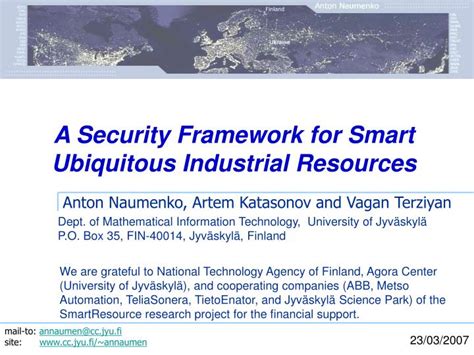Ppt A Security Framework For Smart Ubiquitous Industrial Resources Powerpoint Presentation