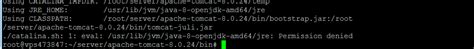 tomcat server shutdown sh no permission stack overflow