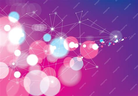 Premium Vector Connected Lines With Dots Geometric Science And Technology Abstract Background