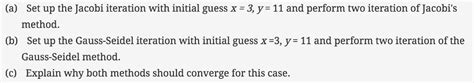 solved consider the linear system