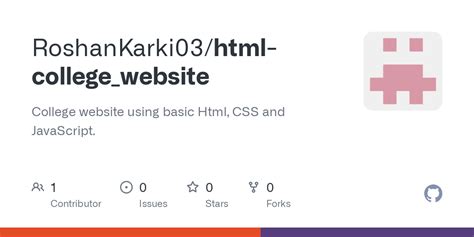 Github Roshankarki Html College Website College Website Using Basic Html Css And Javascript