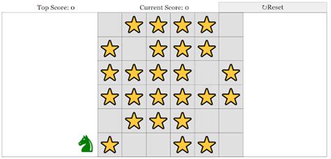 🐴knights Tour Game Star To Star No Hint Html5 Javascript Applet By