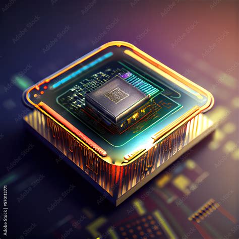 D Render Product Photography Concept Illustration Of Futuristic High Powered Microchip Ai