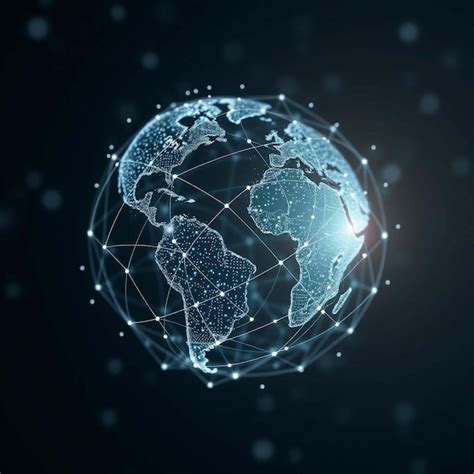 Globe World Connection Communication Technology Premium Ai Generated Image